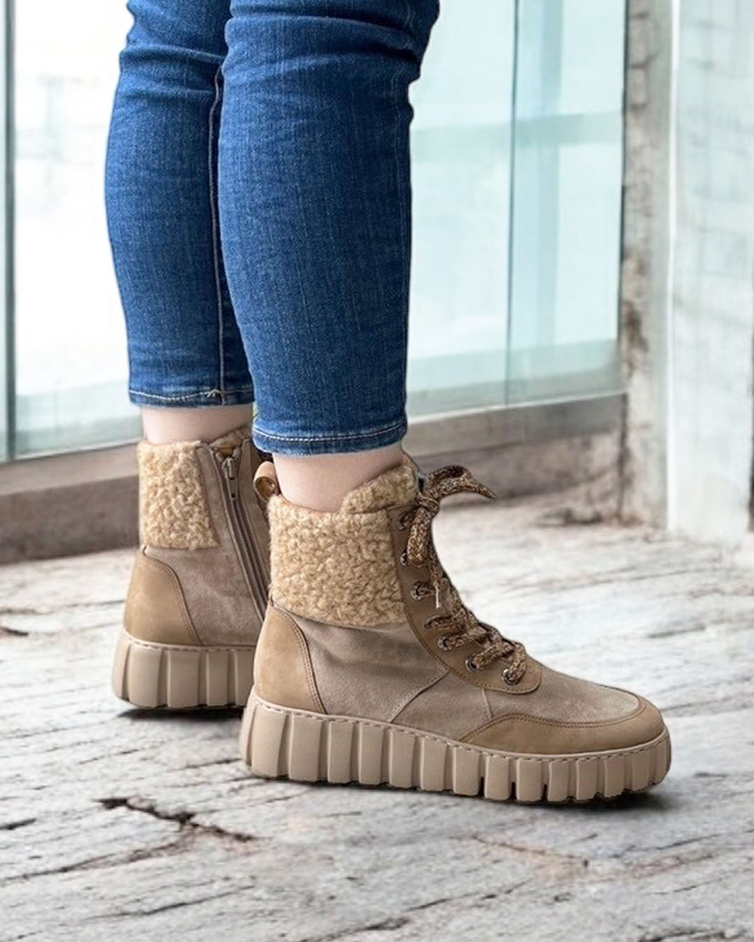 【56485】厚底レースアップファーブーツ｜HAYASHIGO ONLINE SHOP -ハヤシゴオンラインショップ公式