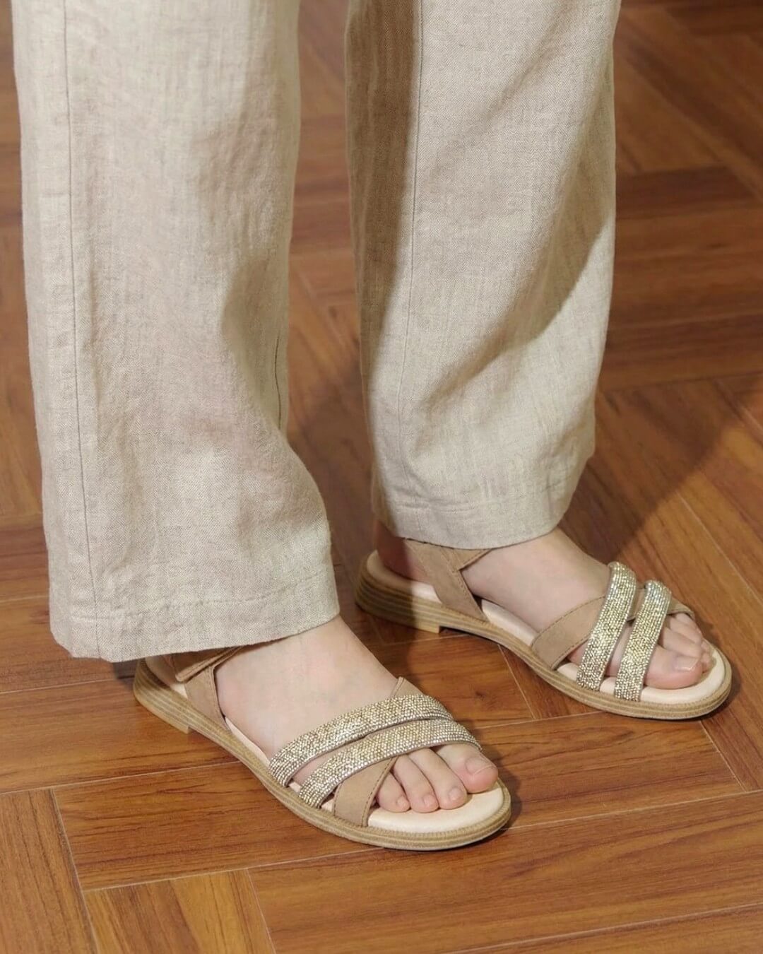 ガボール GABOR 【85501】グリッターサンダル｜HAYASHIGO ONLINE SHOP -ハヤシゴオンラインショップ公式